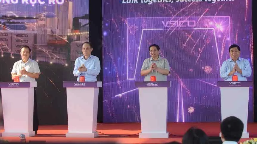 Thủ tướng Phạm Minh Chính dự lễ khởi công xây dựng bến tổng hợp ...