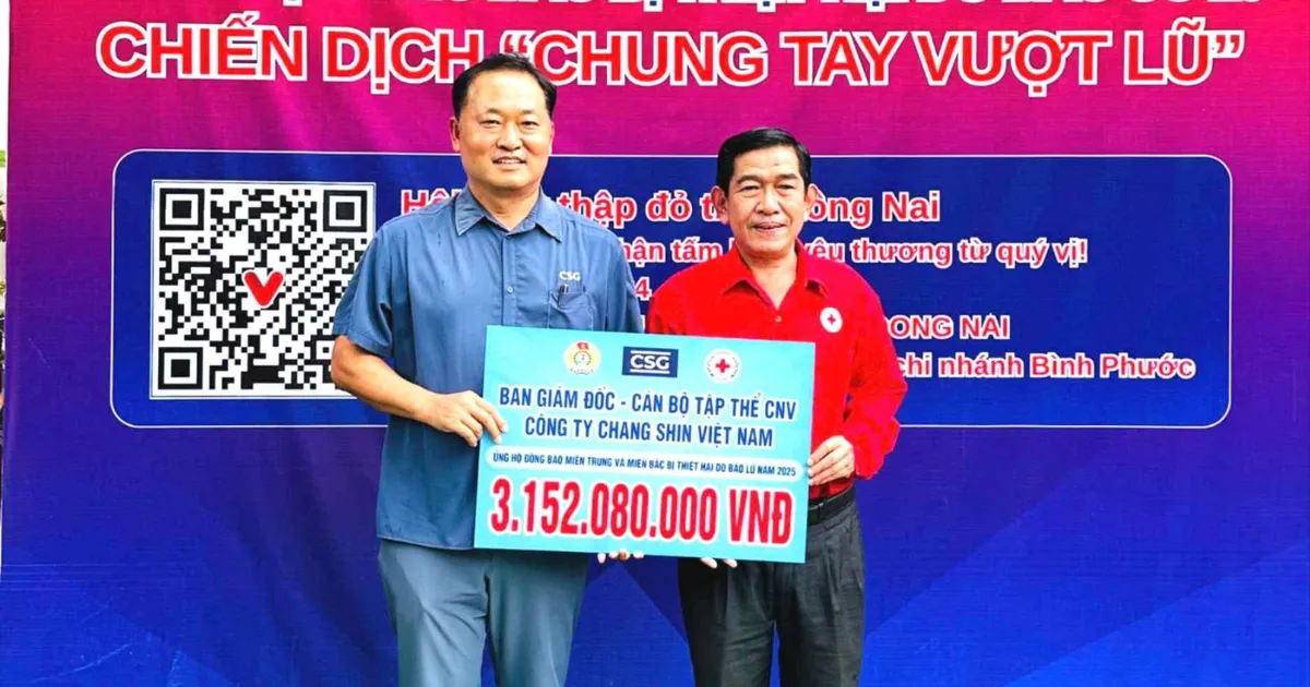 Công ty Chang Shin Việt Nam ủng hộ hơn 3,1 tỷ đồng giúp đồng bào vùng ...