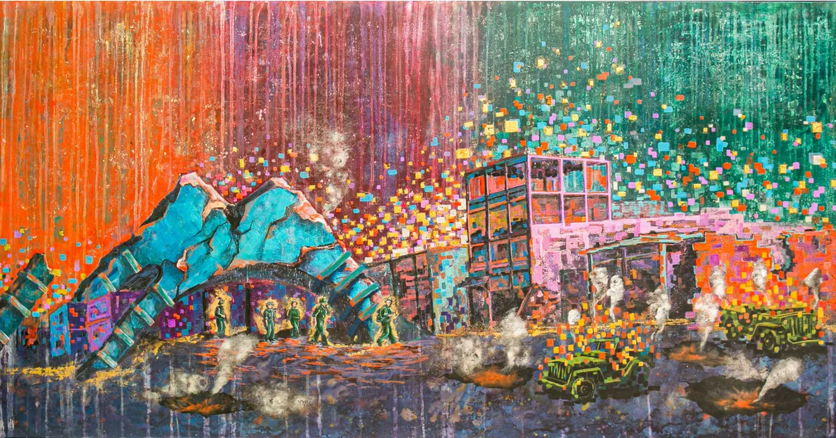 17 tác phẩm sơn mài khổ lớn ra mắt công chúng trong triển lãm “Mùa xuân Độc lập” | BÁO SÀI GÒN ...