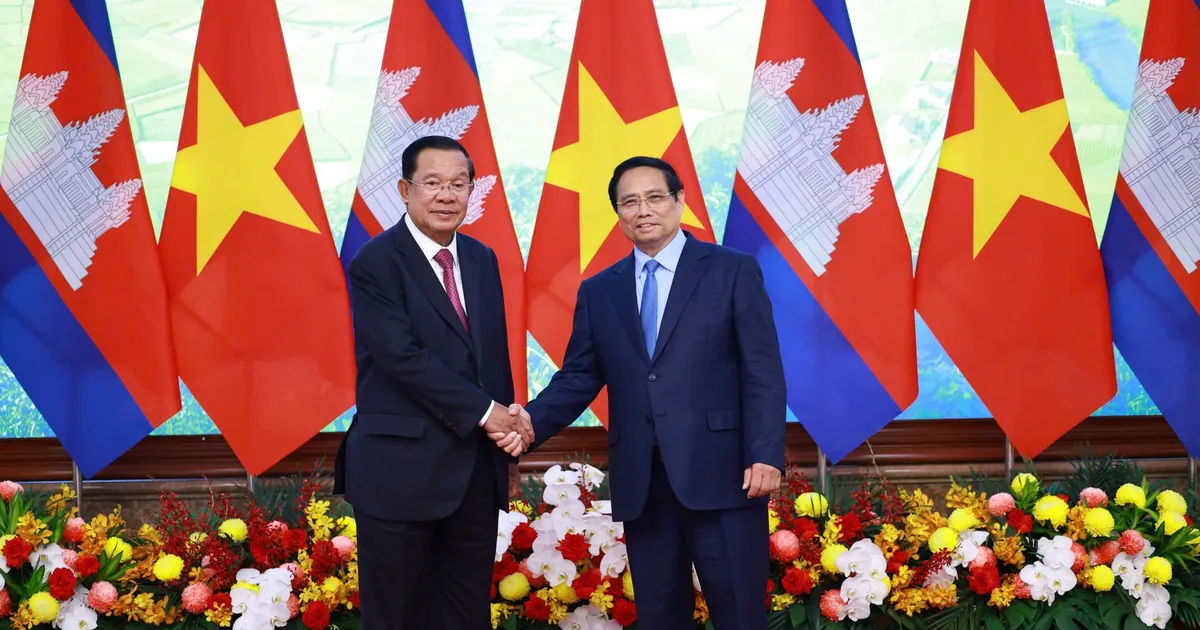 Thủ tướng Phạm Minh Chính hội kiến Chủ tịch Đảng Nhân dân Campuchia ...