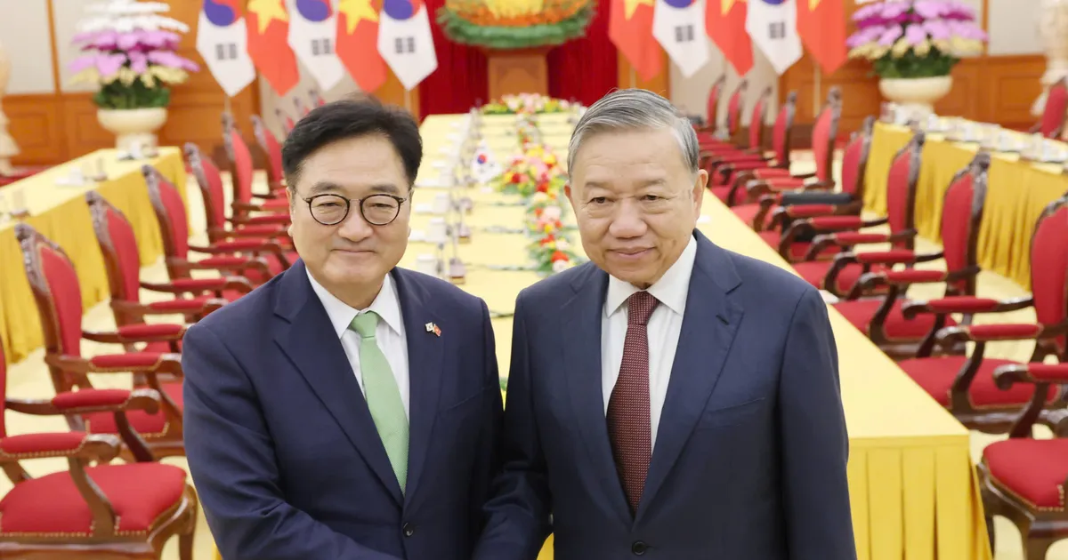 Tổng Bí thư Tô Lâm tiếp Chủ tịch Quốc hội Hàn Quốc Woo Won Shik | BÁO ...
