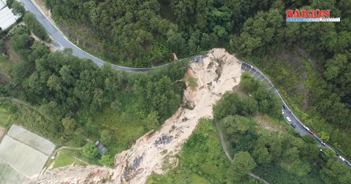 Landslide severely damages Mimosa Pass, cutting off key route to Da Lat ...