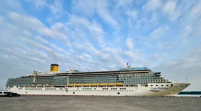 5-star cruise ship Costa Deliziosa docks at Phu My Port, Ho Chi Minh ...