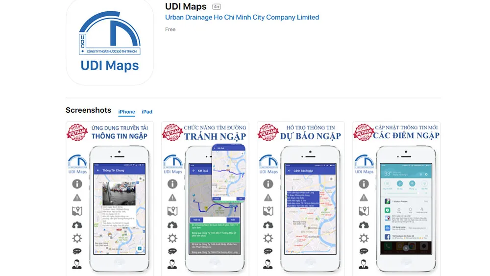 Biết điểm ngập nước qua ứng dụng UDI Maps | BÁO SÀI GÒN GIẢI PHÓNG