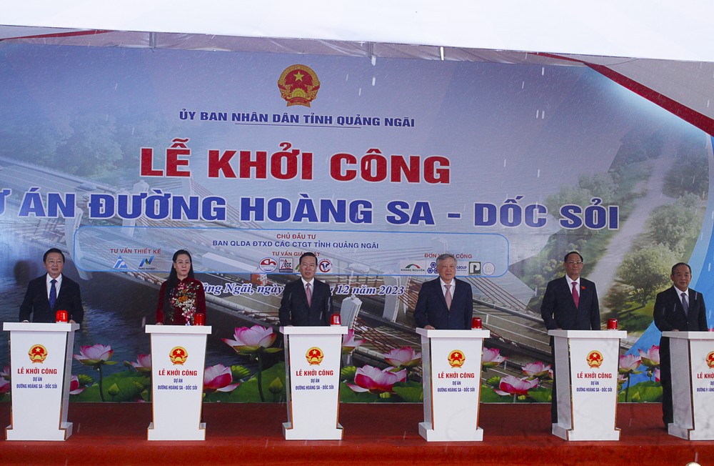 Quang Ngai starts construction of Hoang Sa - Doc Soi Road project ...